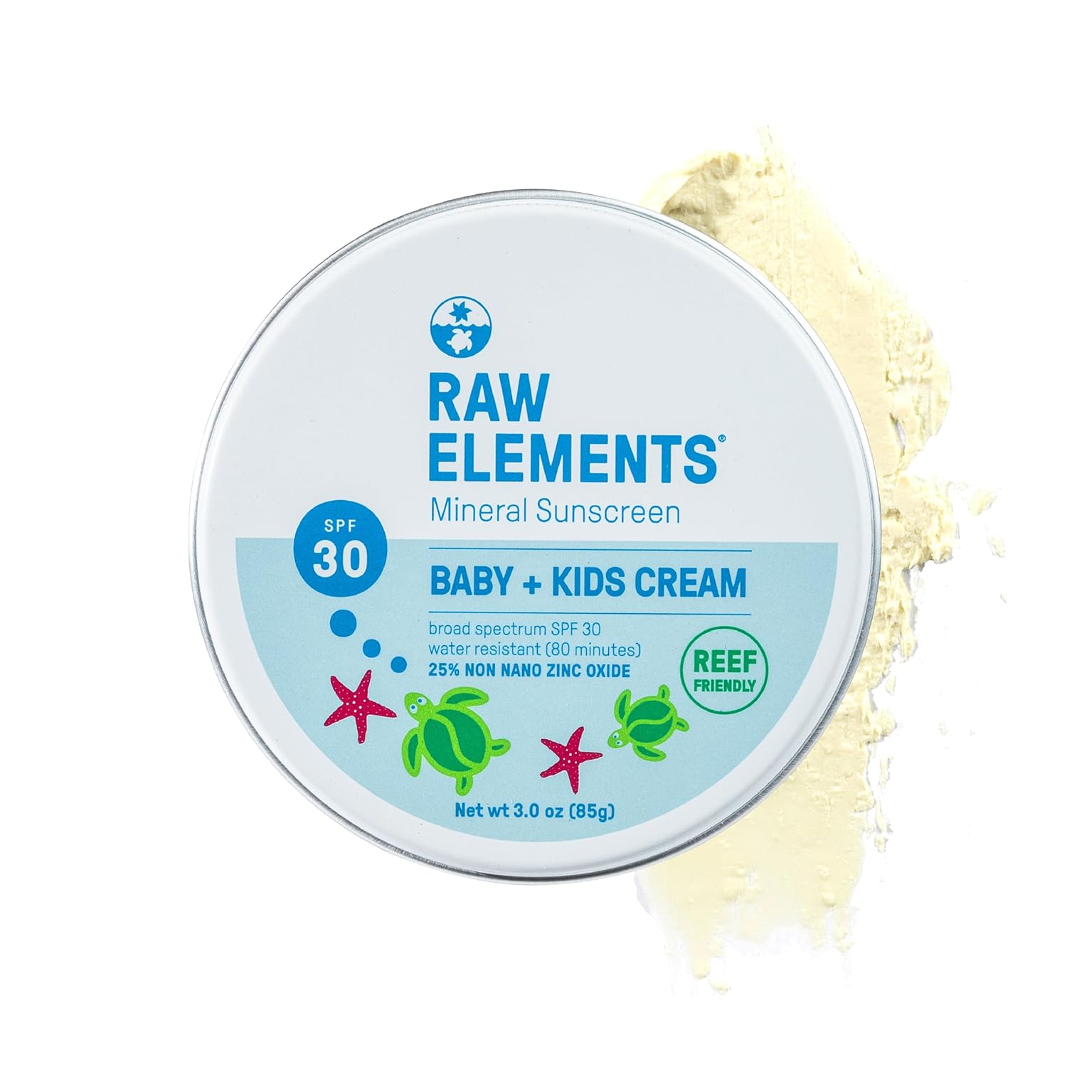 BABY & KIDS SPF 30+ Mineral Sunscreen TIN *zero waste* – RAW ELEMENTS ...